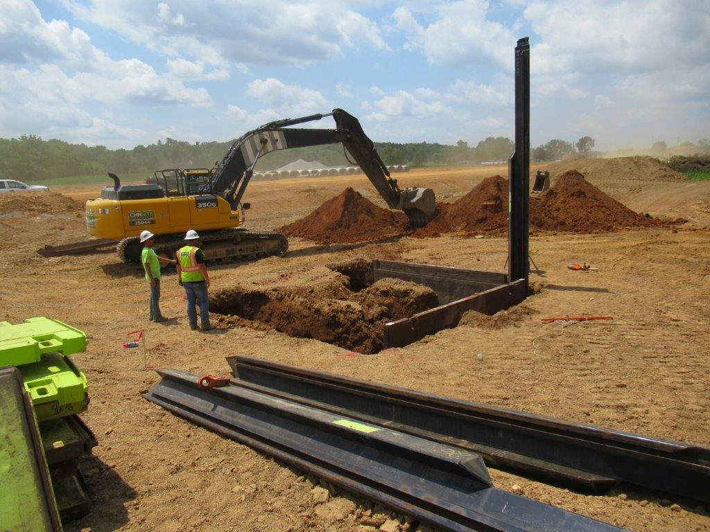 Slide Rail Systems|3 & 4-Sided Pit Project Gallery - TrenchTech, Inc.