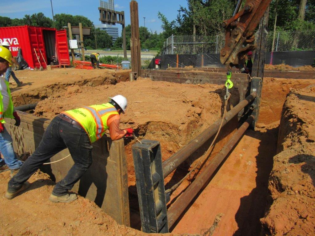 Slide Rail Systems|3 & 4-Sided Pit Project Gallery - TrenchTech, Inc.