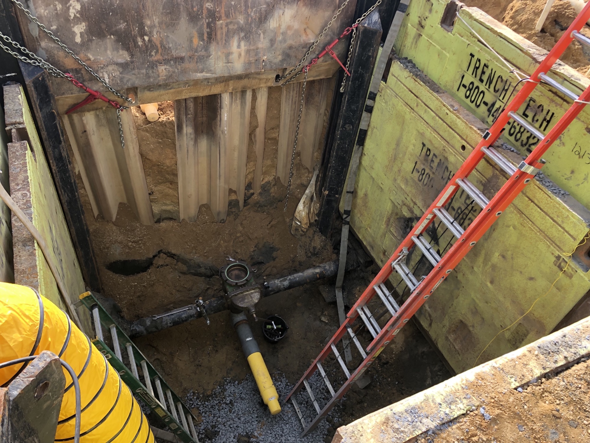 Slide Rail Systems|3 & 4-Sided Pit Project Gallery - TrenchTech, Inc.