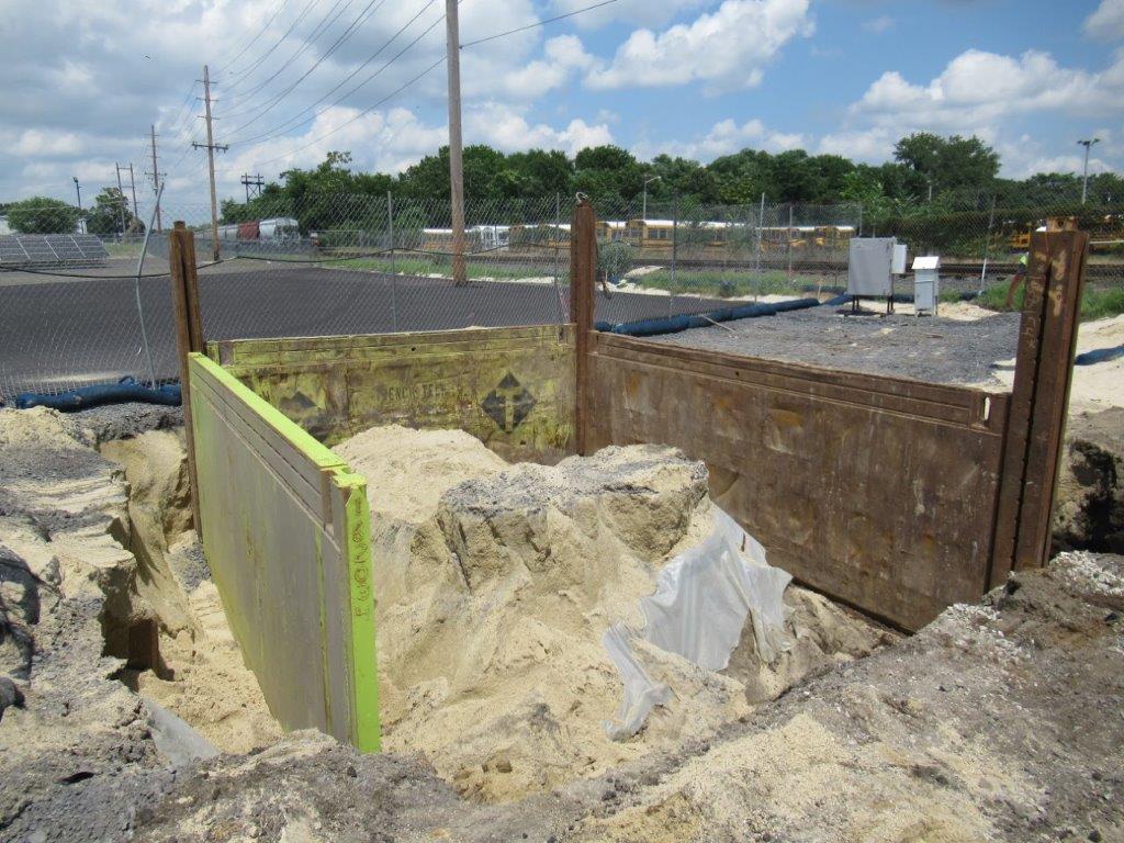 Slide Rail Systems|3 & 4-Sided Pit Project Gallery - TrenchTech, Inc.