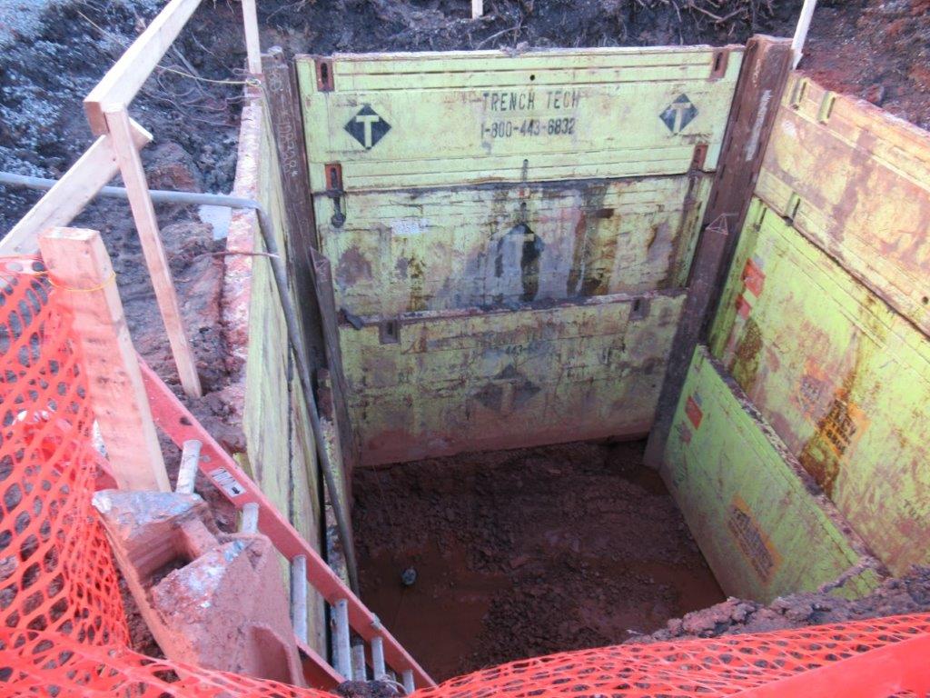 Slide Rail Systems|3 & 4-Sided Pit Project Gallery - TrenchTech, Inc.