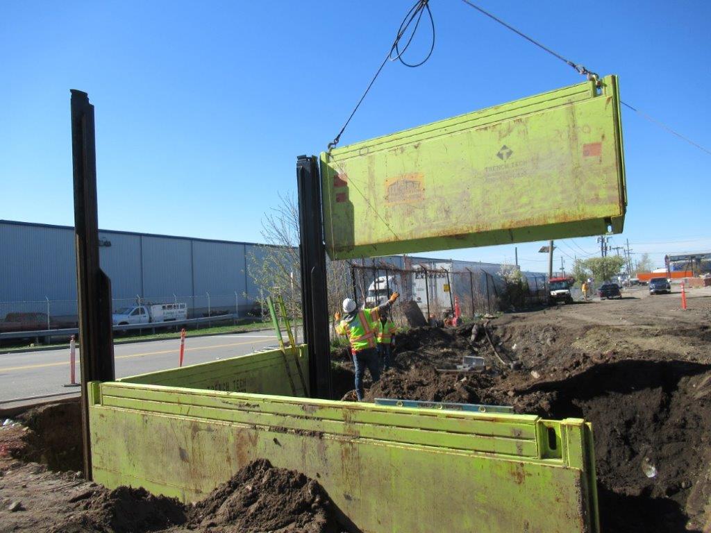 Slide Rail Systems|3 & 4-Sided Pit Project Gallery - TrenchTech, Inc.