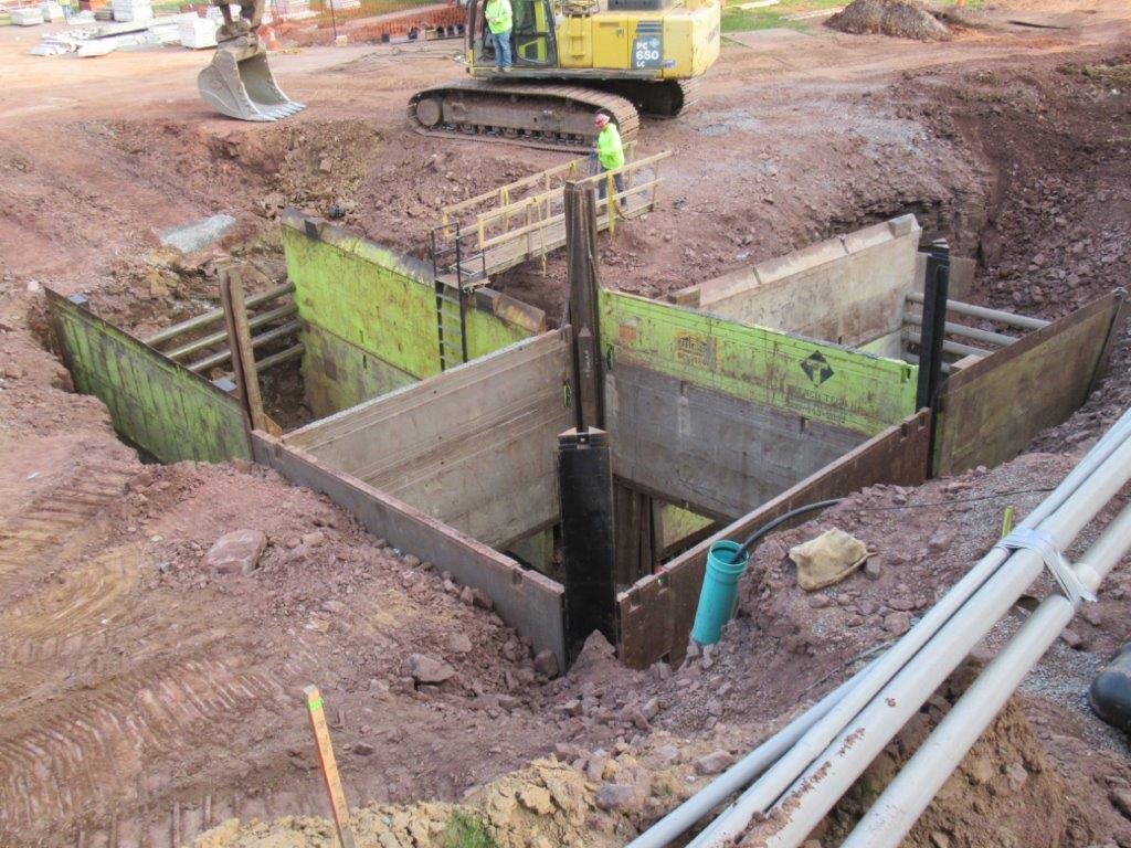 Slide Rail Systems|3 & 4-Sided Pit Project Gallery - TrenchTech, Inc.
